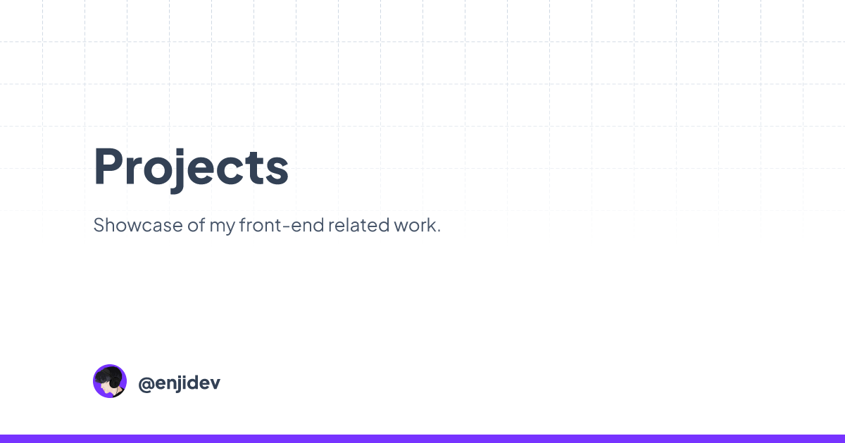Projects — Enji · Front-End Developer